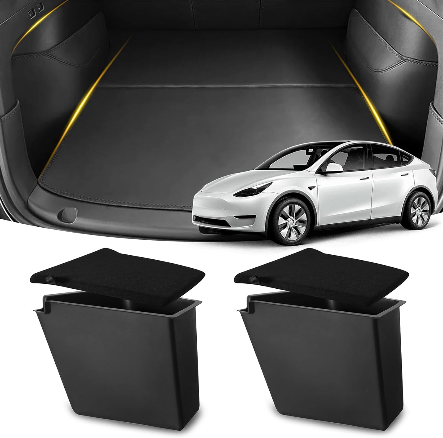 Amazon.com: Acclsoop Trunk Organizer Compatible with Tesla Model Y (21 ...