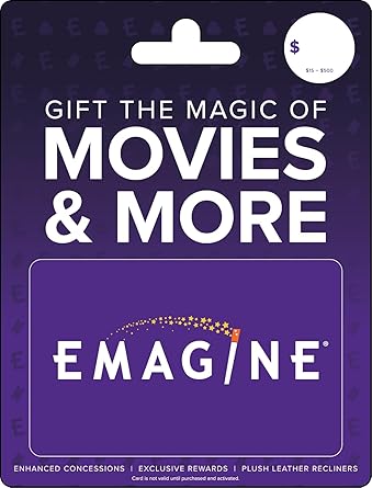 Amazon.com: Emagine Theaters Physical Gift Card - $50 : Gift Cards