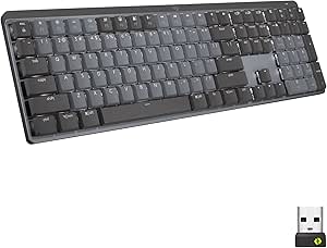 Logitech MX Mechanical Wireless Backlit Keyboard, Tactile Silent ...
