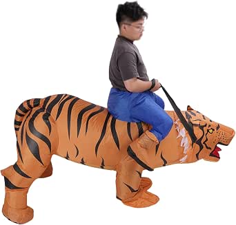 Amazon.com: Inflatable Tiger Costume Funny Full Body Blow Up Animal ...