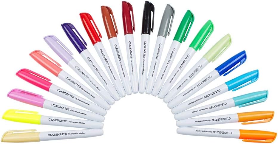 Classmates Permanent Marker Assorted, - Pack of 20 : Amazon.co.uk ...