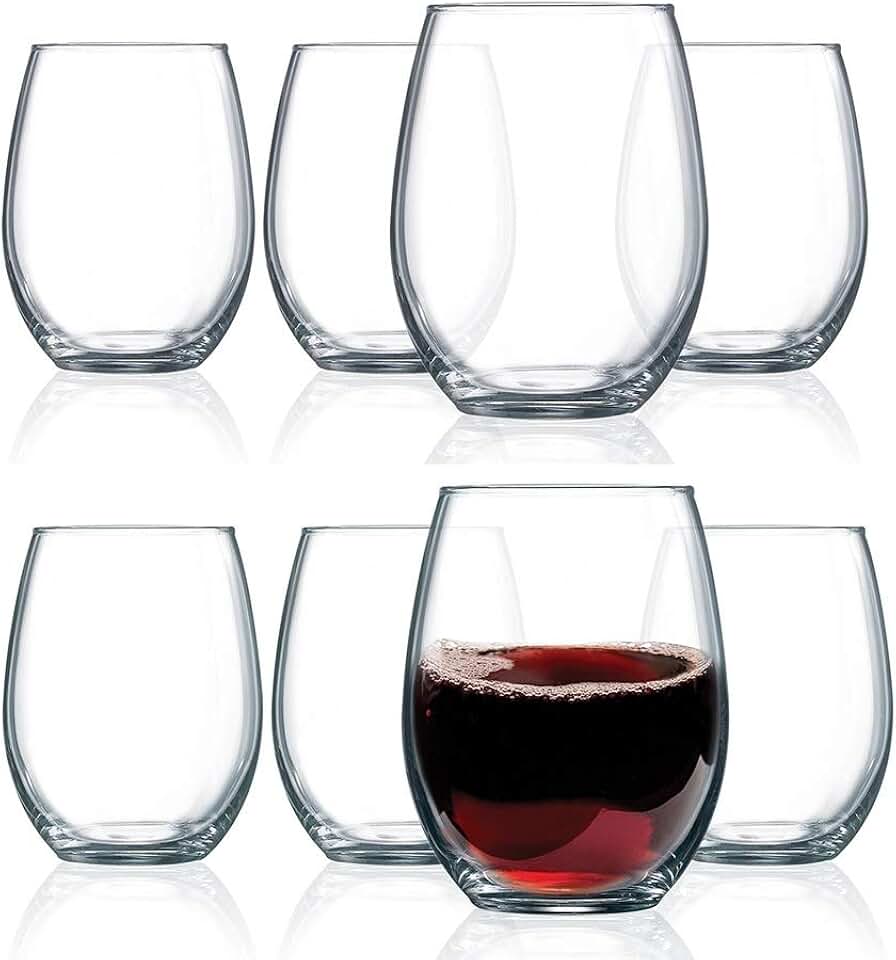 Amazon.com: heavy duty plastic wine glasses