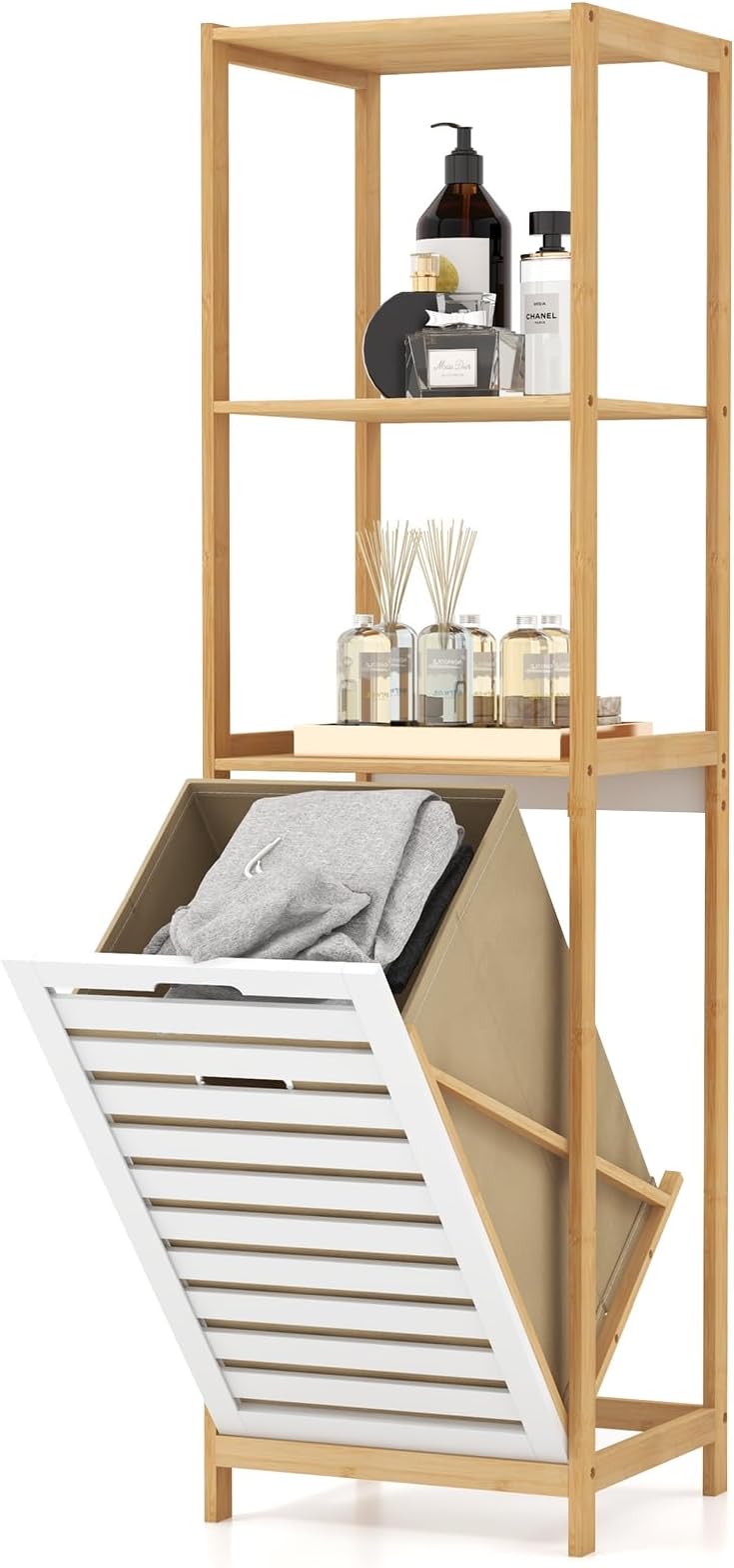 Amazon.com: Giantex Tilt Out Laundry Hamper - Laundry Hamper Cabinet ...