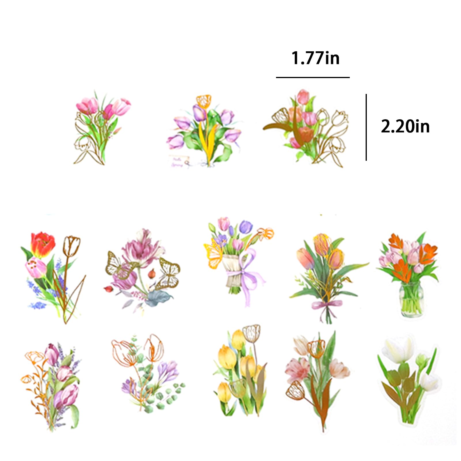 Snapklik.com : 400 Pcs Hot Stamping Flower Fairy Series Pressed Flower ...