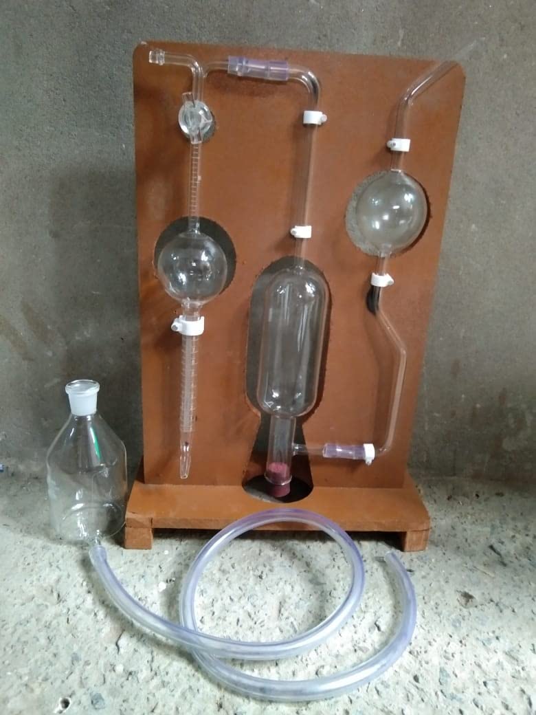 ABG BOROSILICATE GLASS OXYGEN PURITY TESTING APPARATUS COMPLETE FITTED ...