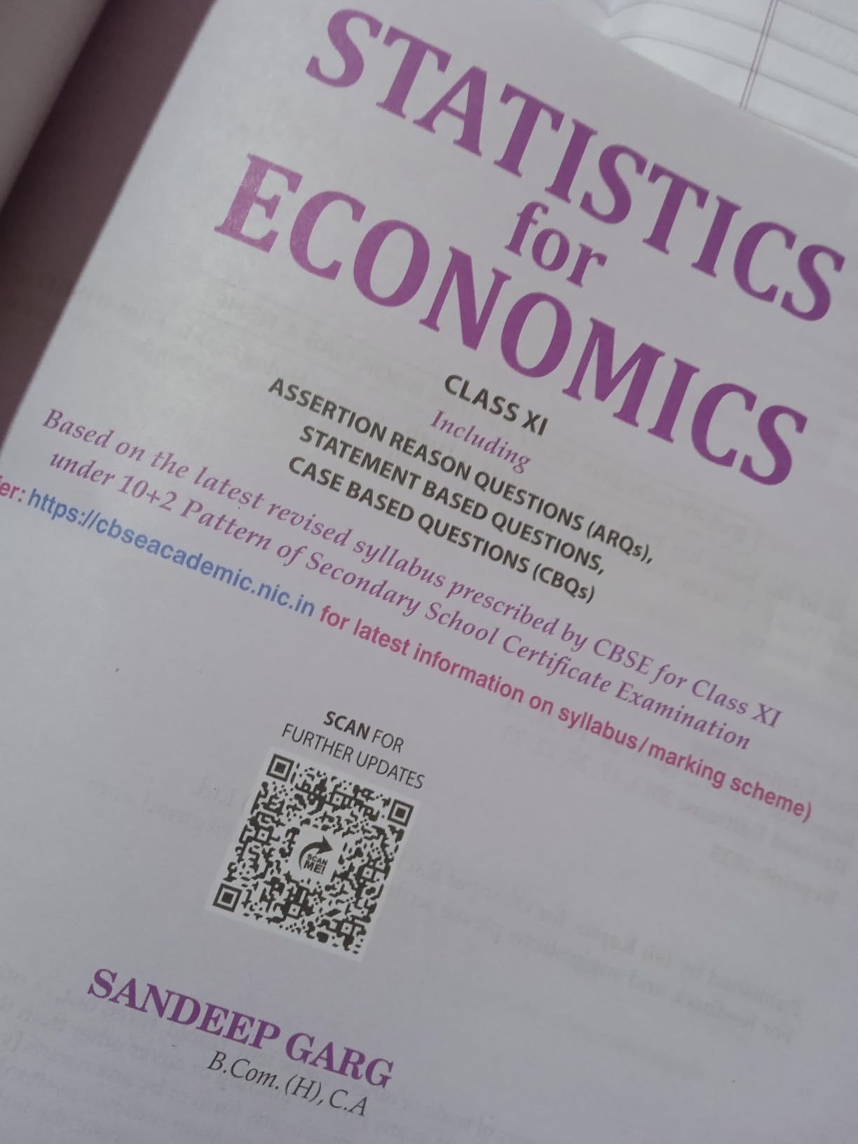 Statistics For Economics For Class 11 - CBSE - Sandeep Garg ...