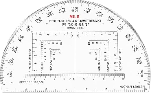Amazon.com: CYA Military Map Protractor for Land Navigation, Military ...