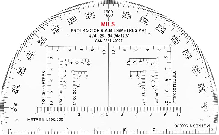 Amazon.com: CYA Military Map Protractor for Land Navigation, Military ...