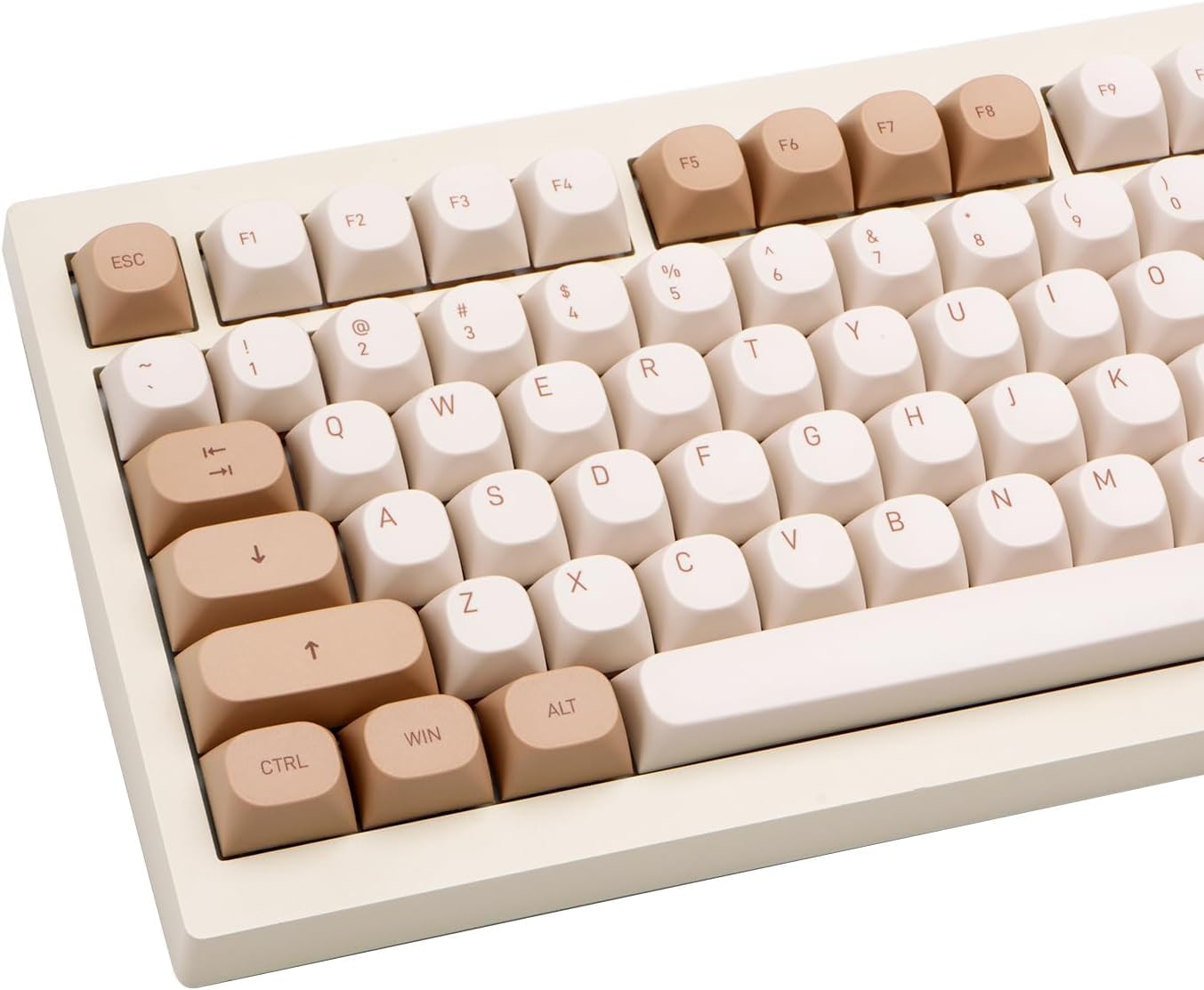 Amazon.com: TIMSEKER 119 Keys Retro Minimalist Keycaps, Brown and Grey ...
