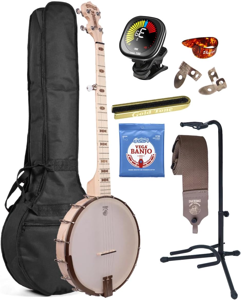 Amazon.com: Deering Goodtime Deco Series Americana 12" Rim Openback ...