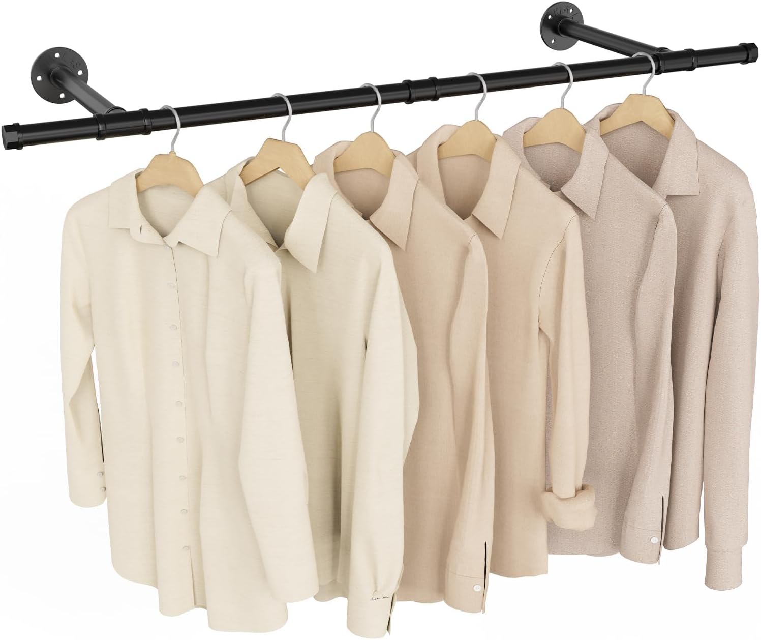 BELLE VOUS 3 Pack of Wall-Mounted Metal Garment Racks - 30.5 x 28.5cm ...