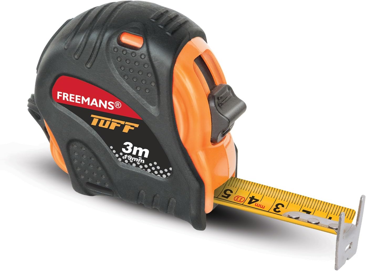 FREEMANS TUFF 3m:19mm Steel Inchi Measuring Tape with a Non Slip Rubber ...