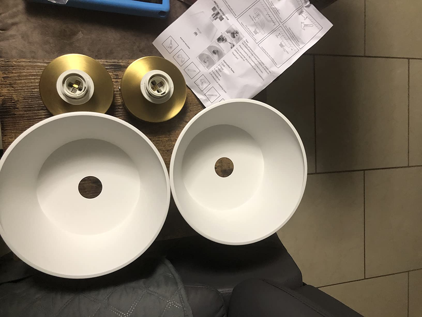 sanoni 2 Pack Industrial Semi Flush Mount Ceiling Light,Black ...