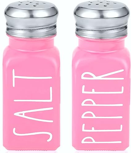 Pink Salt and Pepper Shakers Set by Brighter Barns - Pink Kitchen ...