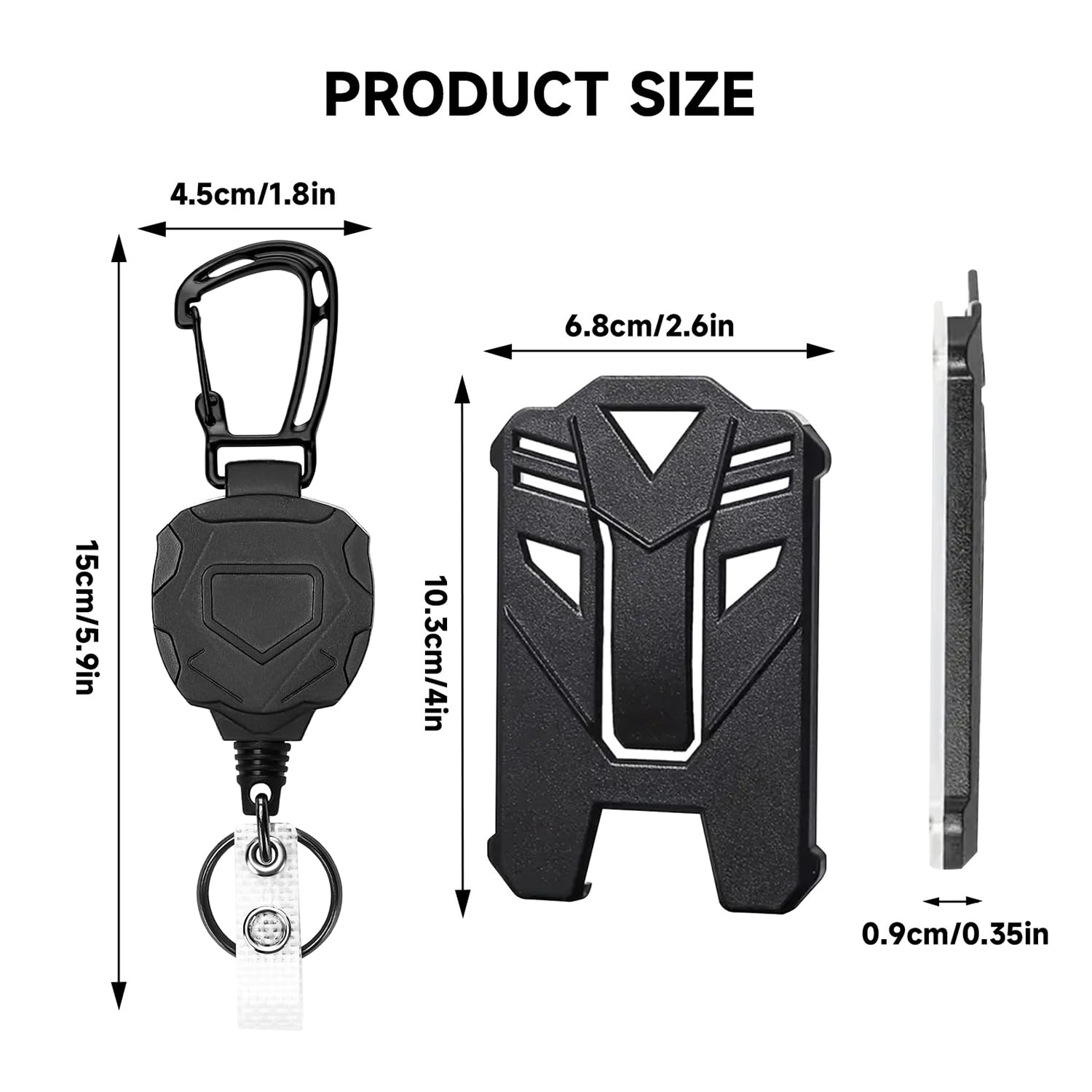 Retractable Keychain, Heavy Duty Retractable Keyring Extendable Badge ...