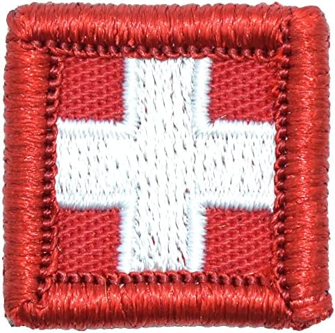 Amazon.com: Medic Cross - 1x1 Patch with Hook Fastener- Red