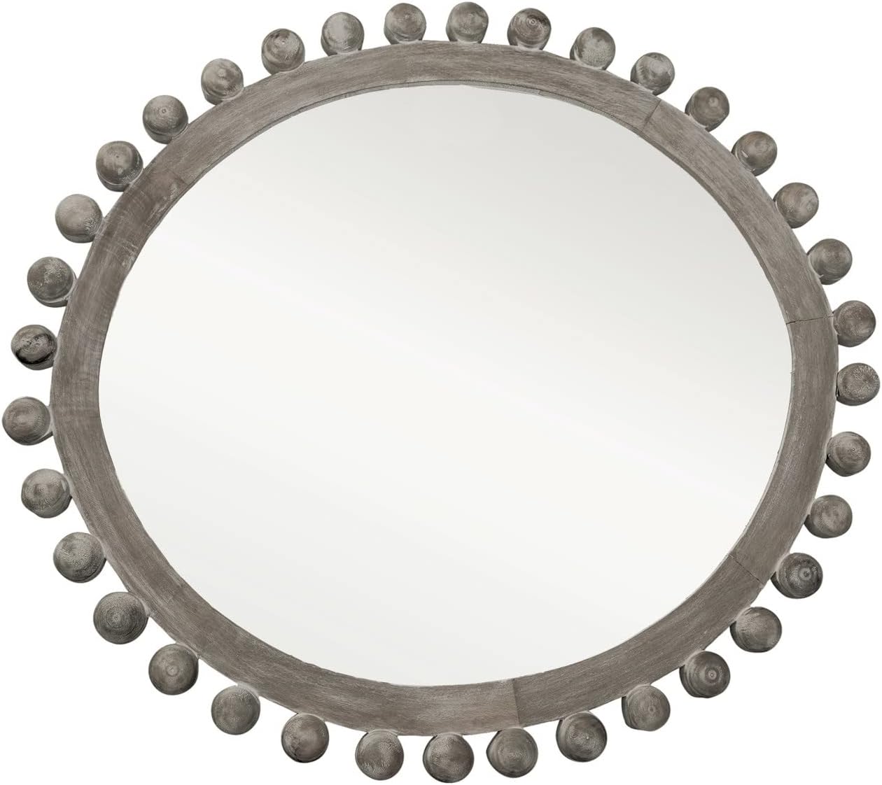 Amazon.com: Creative Co-Op Mango Wood Dot Oval Wall Mirror, Blackwashed ...
