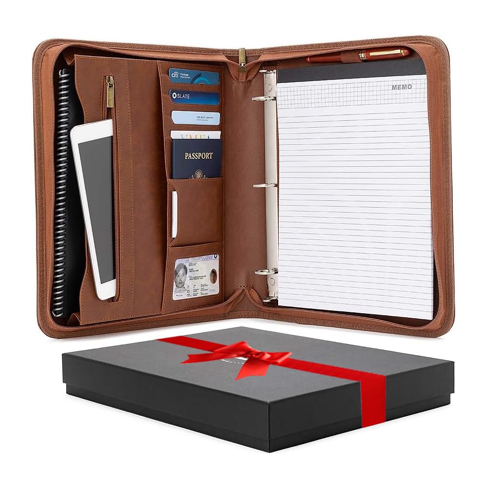 Forevermore Portfolios Padfolio Binder - Professional Faux Leather ...
