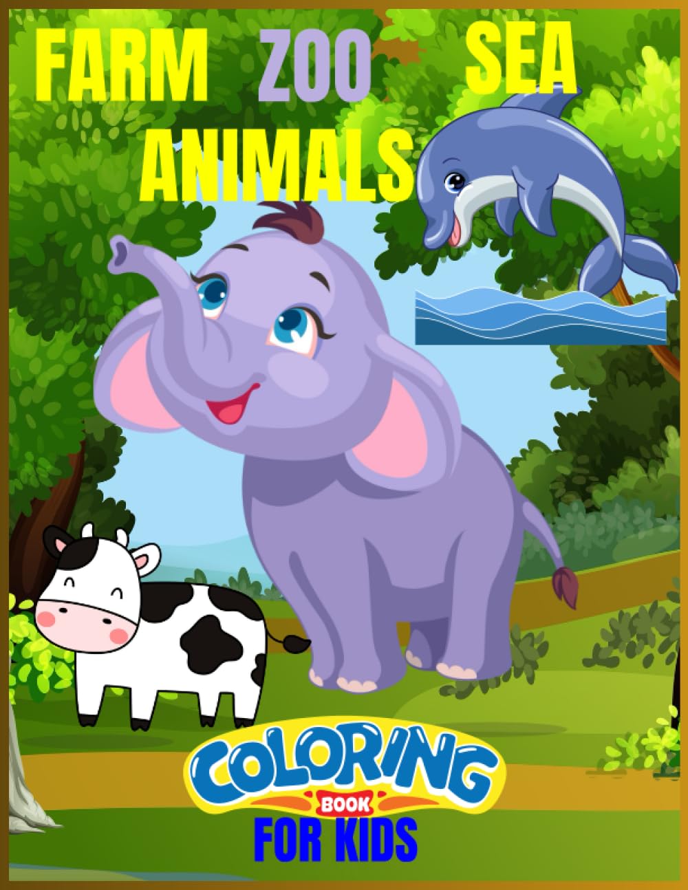 Farm Zoo Sea Animals Coloring Book For Kids Fun And Easy | Desertcart ...