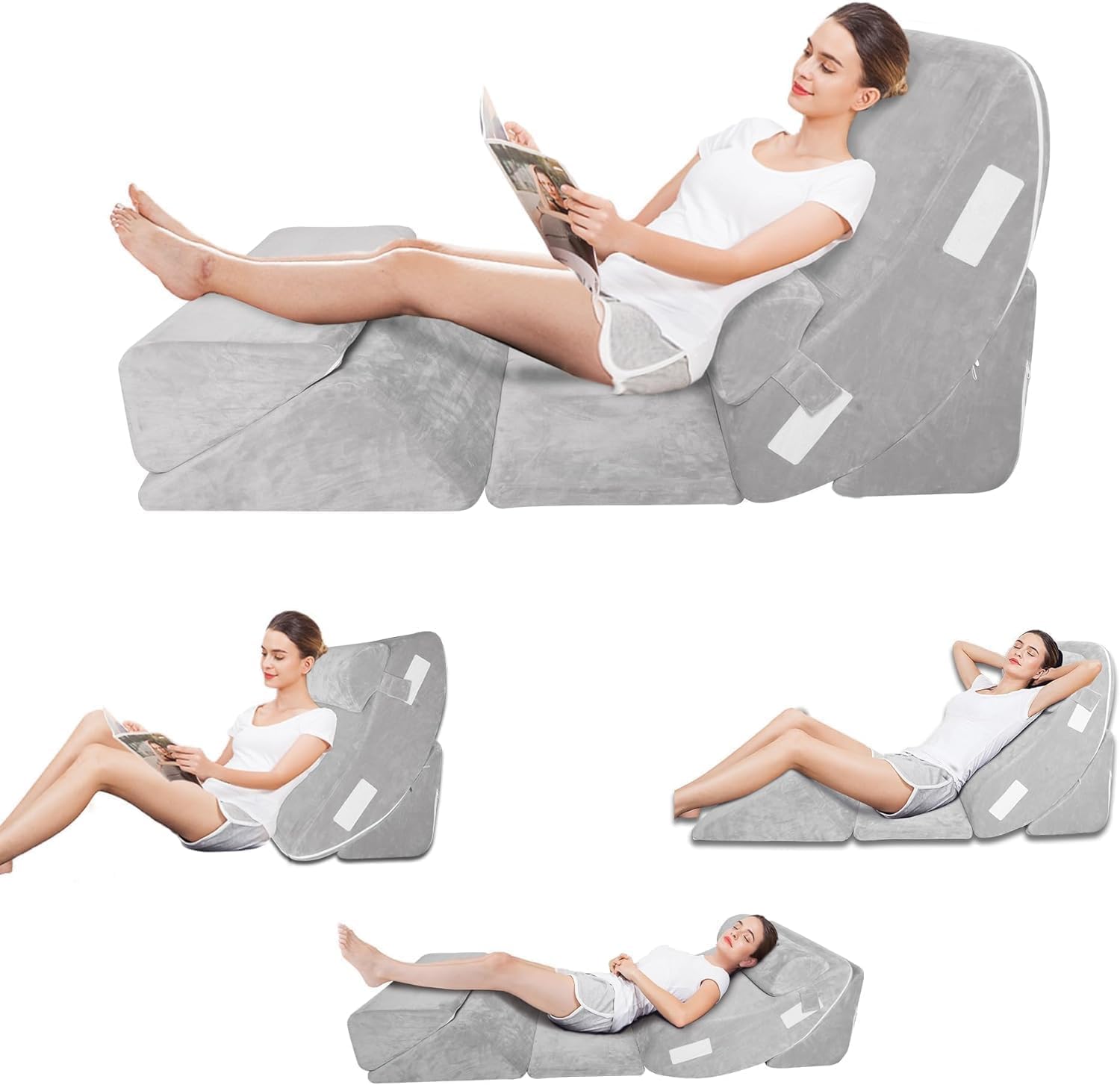 Amazon.com: Hansleep 6PCS Orthopedic Bed Wedge Pillow for Sleeping, Adjustable Post Surgery ...