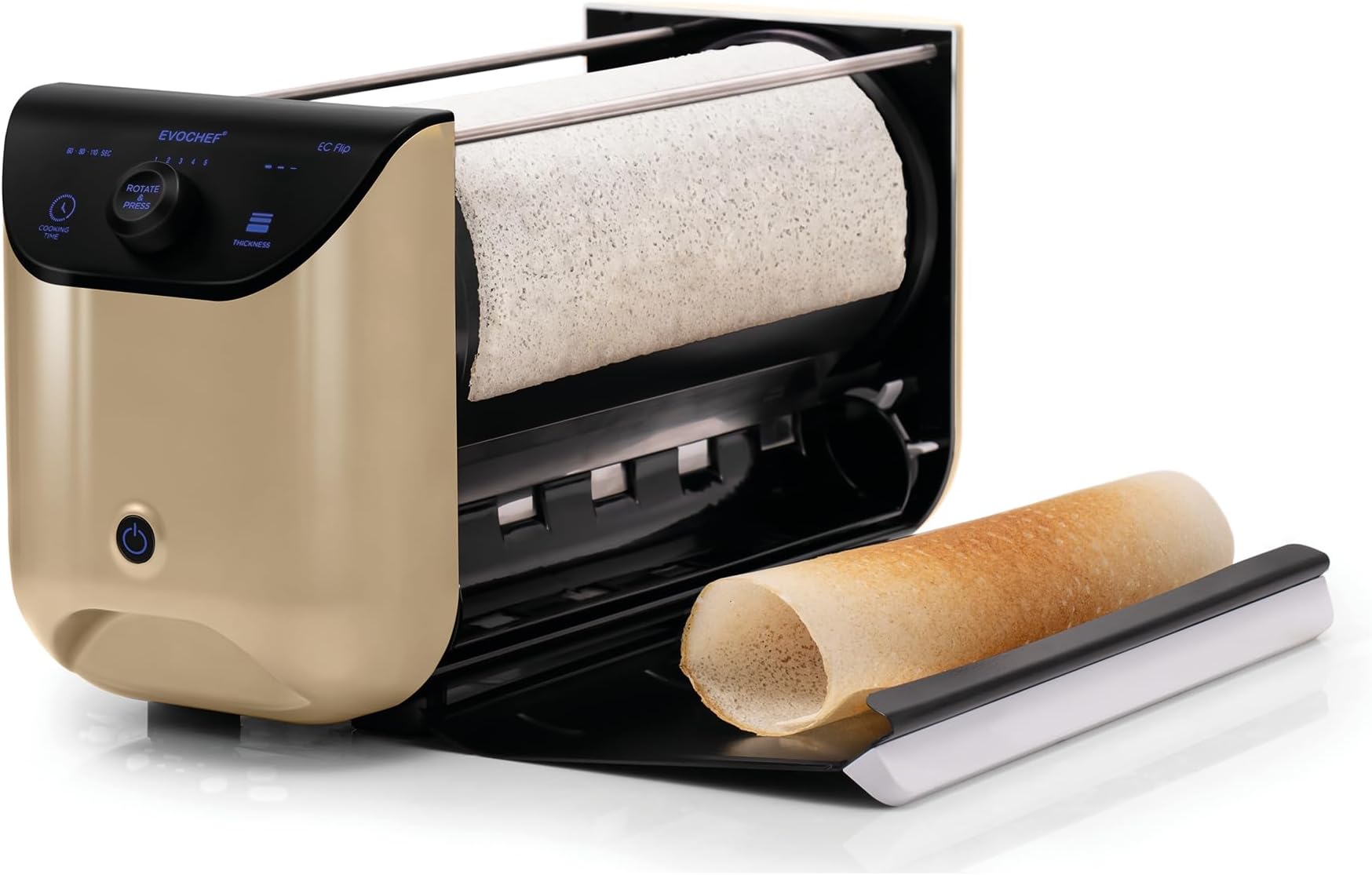 EVOCHEF EC Flip Automatic Dosa and Crepe Maker, 1-Minute Dosas, 360 ...