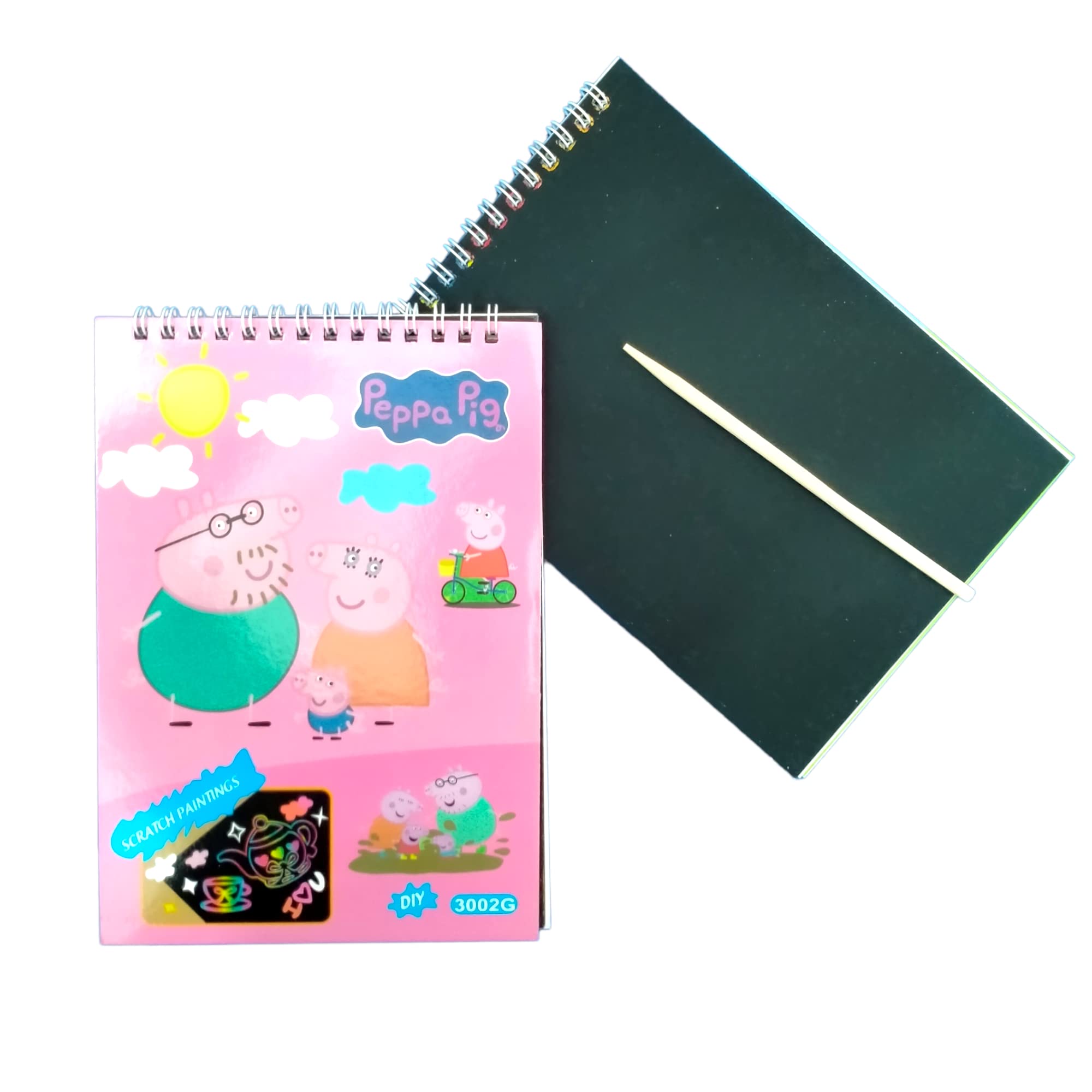 Caught Trendy Cute Character Printed Scratch Art Activity Book Scratch ...