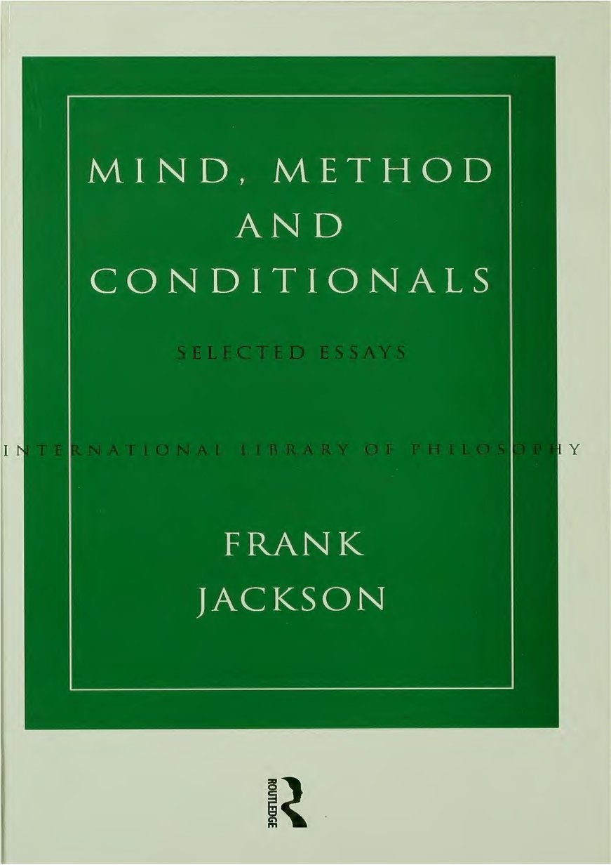 Mind, Method and Conditionals: Selected Papers (International Library ...