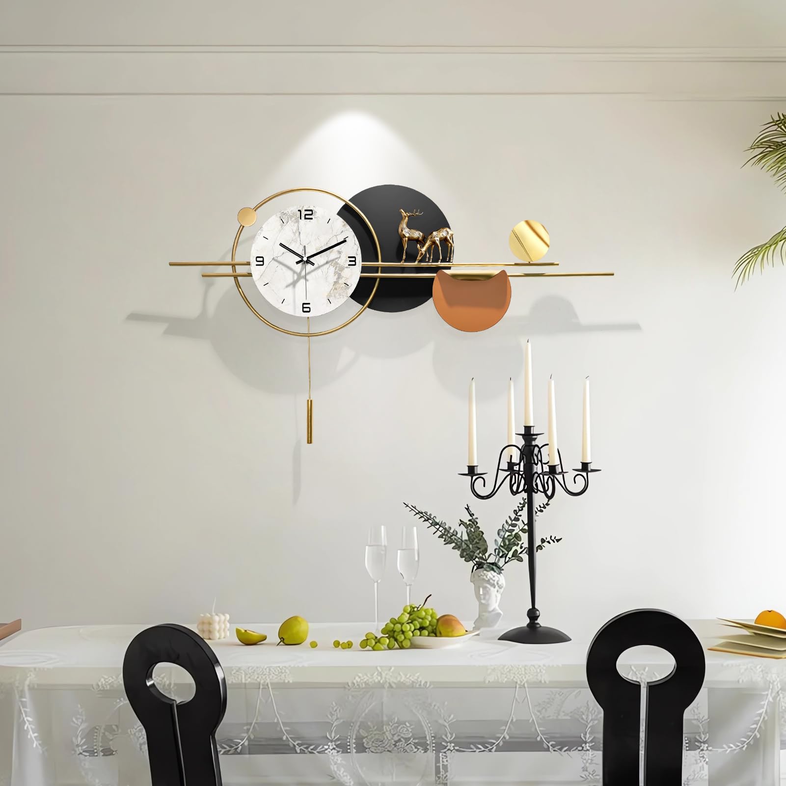 Large Wall Clocks for Living Room Decor,Decorative Modern Silent Wall ...