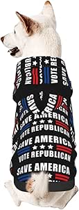 Amazon.com : Save America Vote Republican Dog Wear Hoodies for Small ...