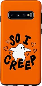 Amazon.com: Galaxy S10 So I Creep Halloween Shirt Funny Ghost Cute ...