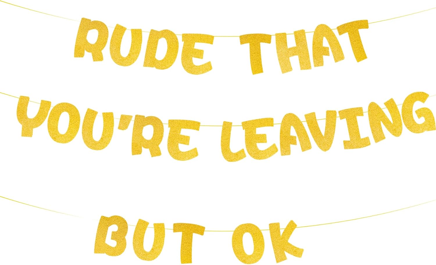 Amazon.com: Rude That You're Leaving But Ok Banner,Retirement Banner ...