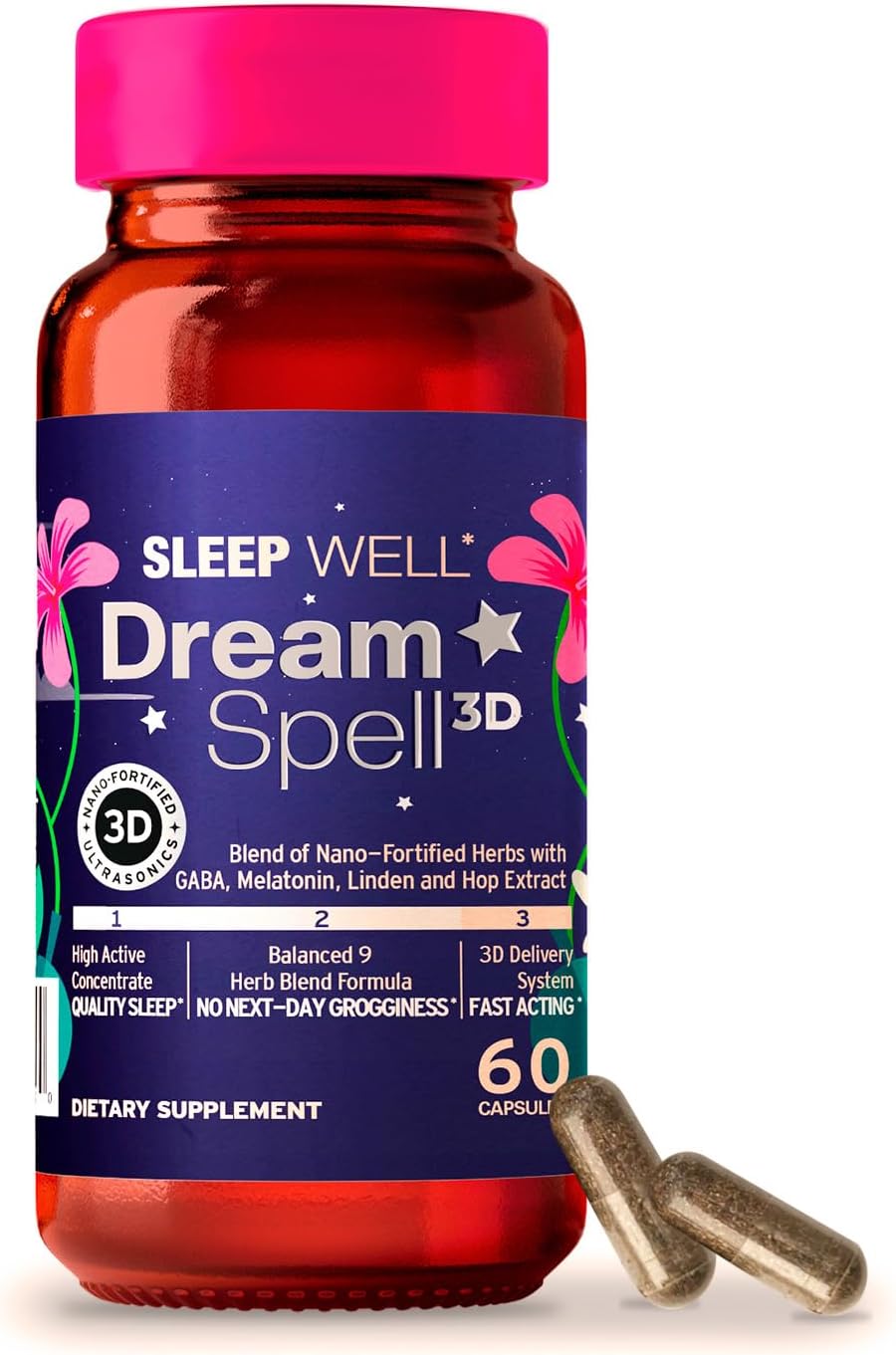 Amazon.com: Dream Spell Sleep Support Capsules - Natural Ingredients ...