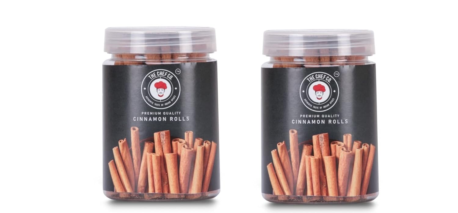 The Chef Co Cinnamon Rolls, 130g (65g x 2 Pack) / Dalchini Stick for Enhanced Taste : Amazon.in ...