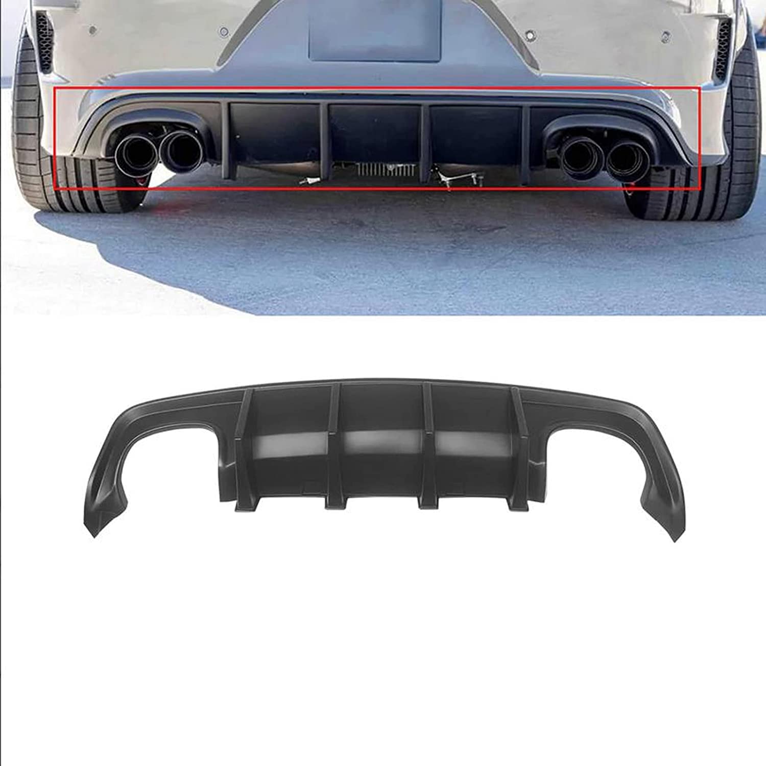 Rear Diffuser For 2020 2023 Dodge Charger Widebody Matte Black ...