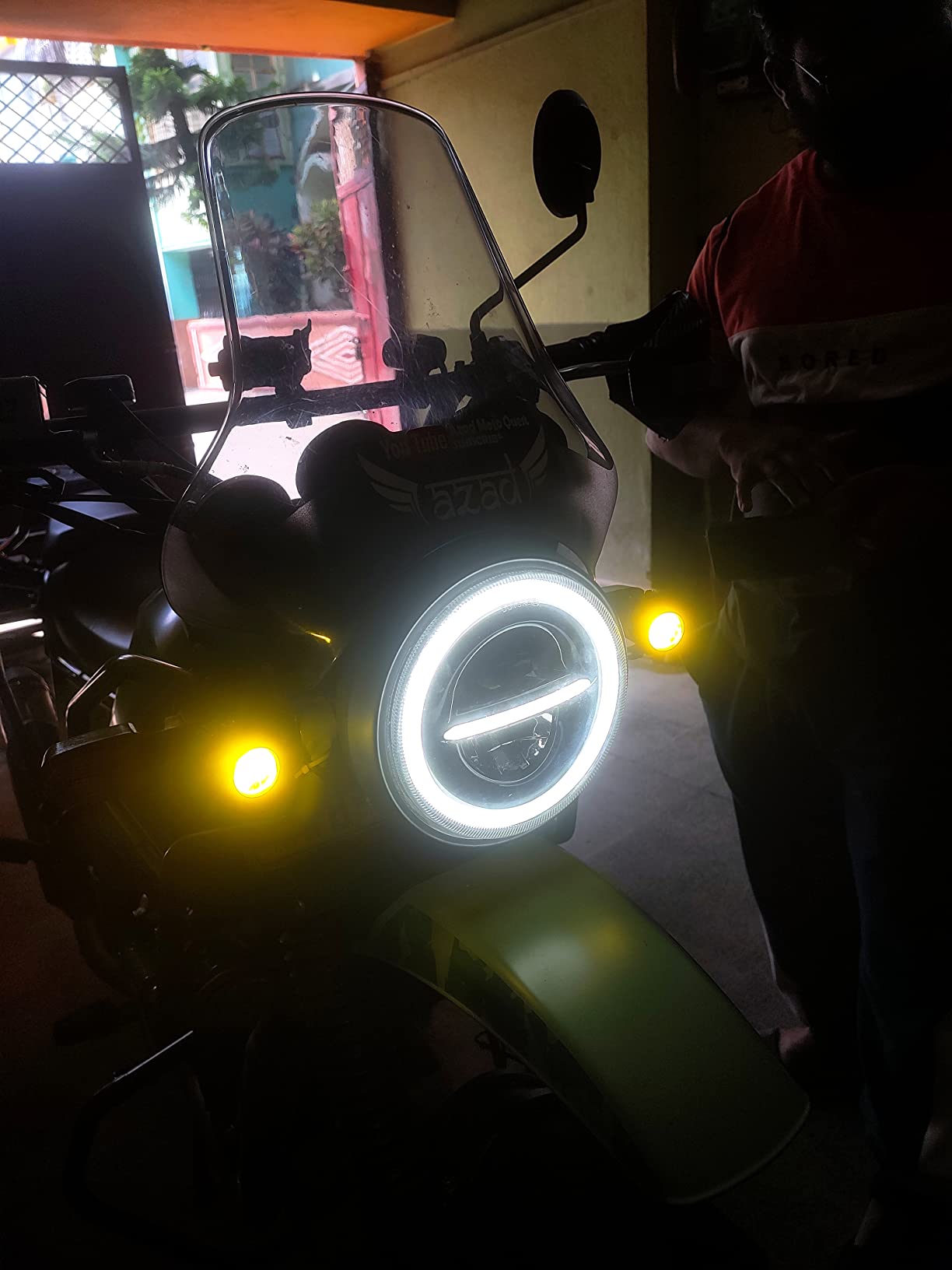 Royal Piston 110W LED Headlight Compatible with Royal Enfield, Thar ...