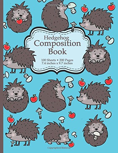 Hedgehog Composition Notebook Primary Ruled 100 Sheets 200 Pages Urchin ...
