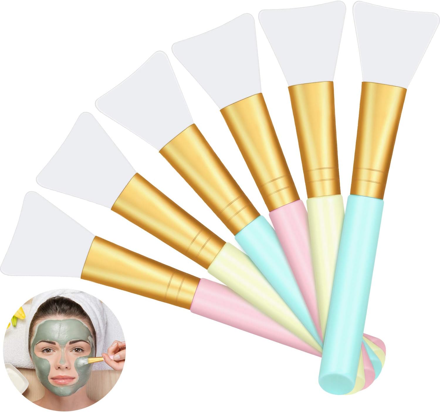 Amazon.com: Silicone Face Mask Brush, Mask Beauty Tool, Soft Silicone ...