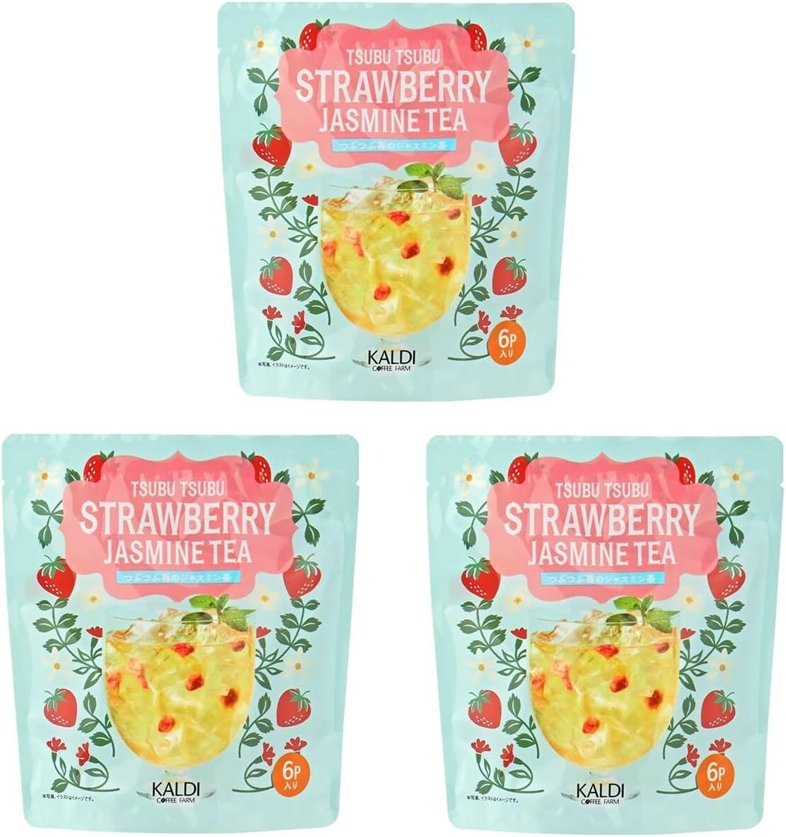 Amazon.co.jp: 【まとめ買い】KALDI カルディオリジナル つぶつぶ苺のジャスミン茶 6p×3袋 夏はアイスで冬はホットで ストロベリージャスミンティー : 食品・飲料・お酒
