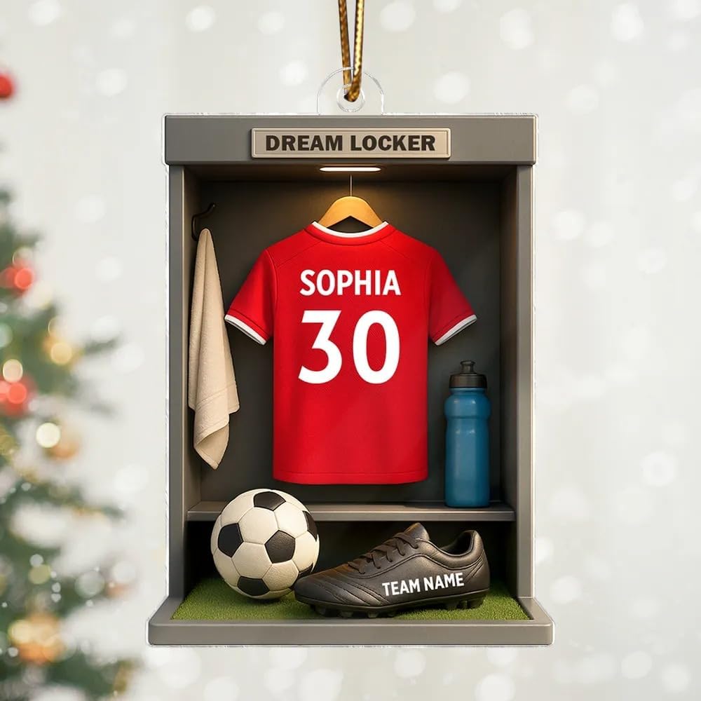 Amazon.com: Custom Soccer Christmas Ornament Gift for Soccer Player ...