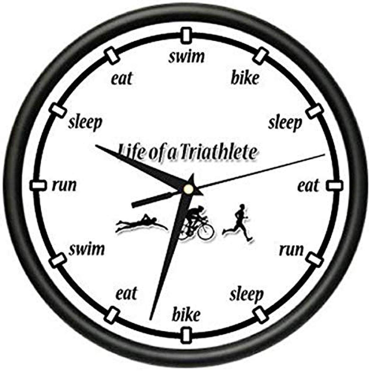 Amazon.com: SignMission Beagle Triathlon Wall Clock Runner Swimmer ...