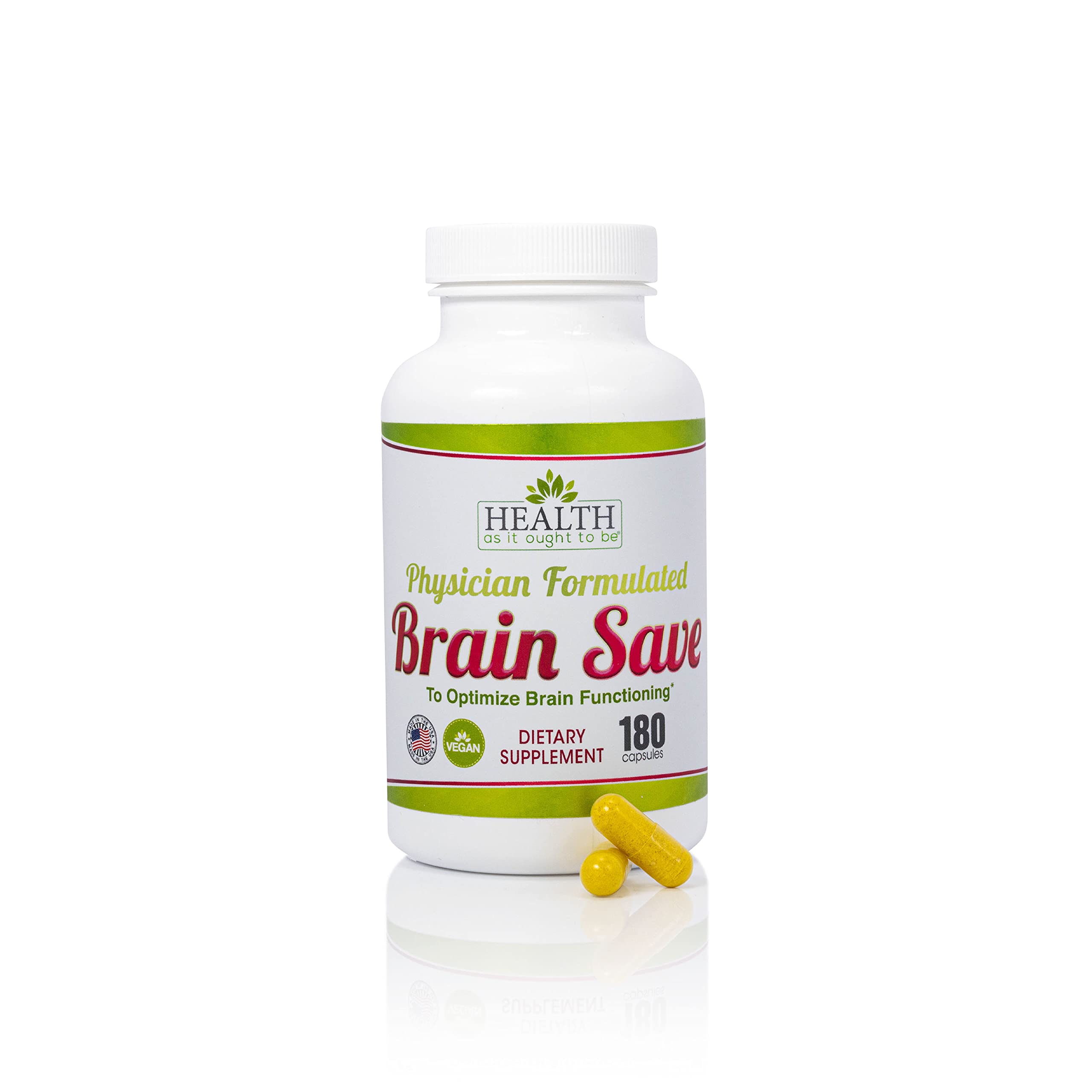 Amazon.com: Health As It Ought To Be Brain Save Supplement | Physician ...