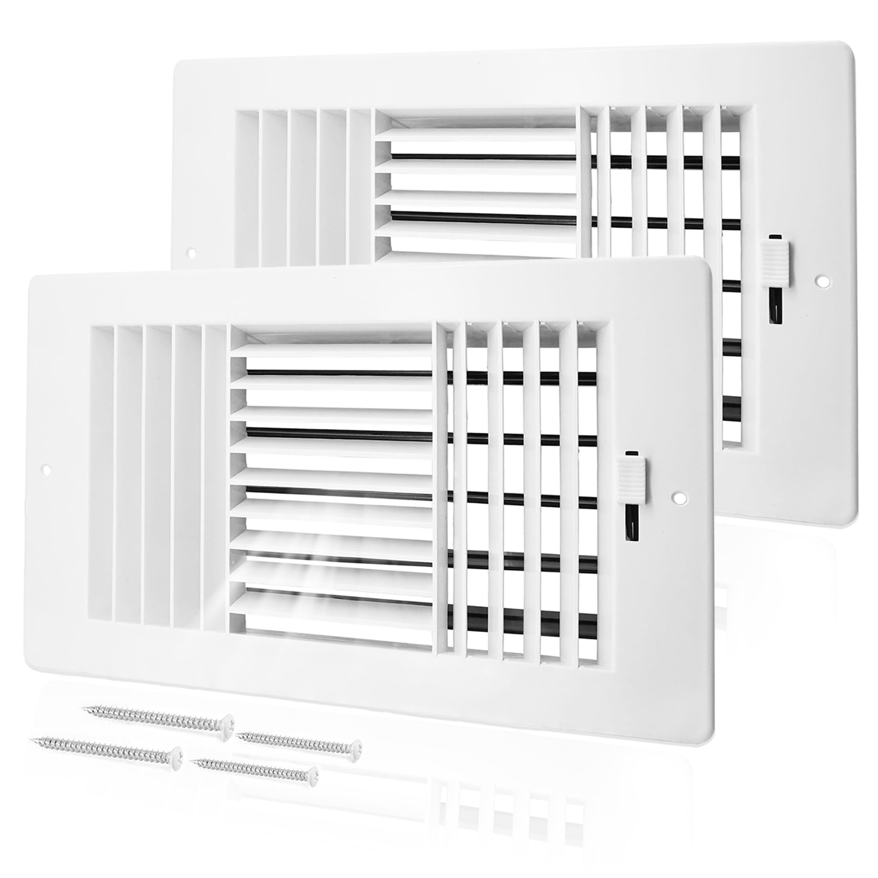 12x6 Inch Plastic Ceiling Register, FocuVenHom 2 Pack Register Vent ...