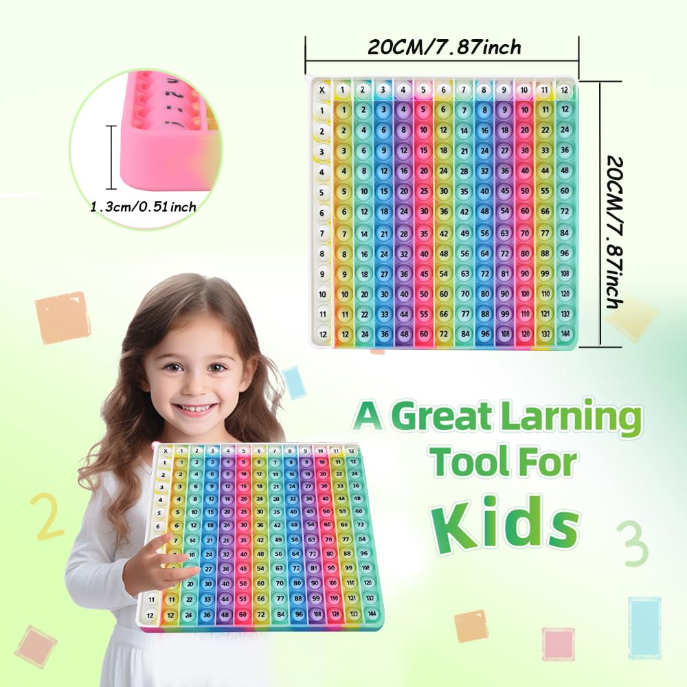 Maths Popper Times Tables Multiplication Pop It Game - Silicone Times ...