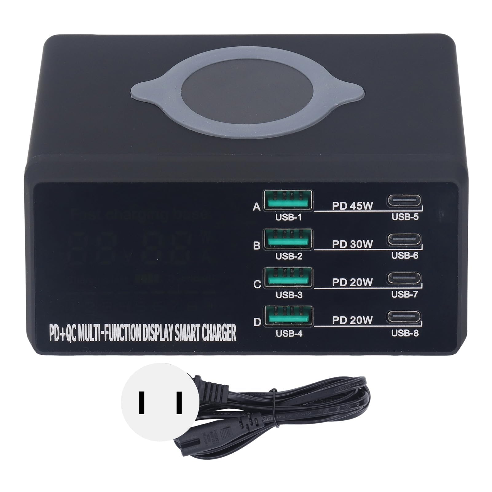 Amazon.com: 8 Port USB Charger, Wireless Fast Charging Base USB ...