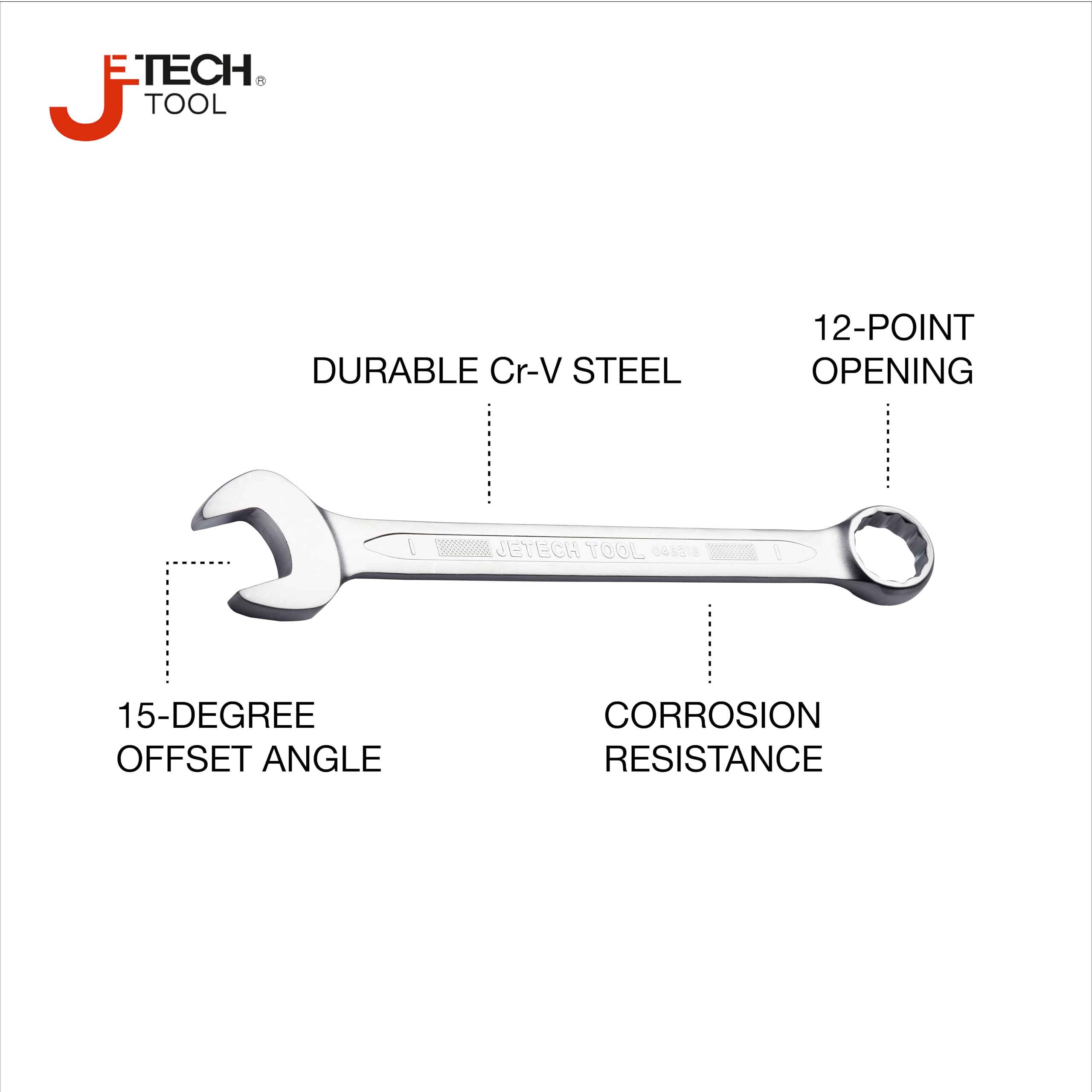 Snapklik.com : Jetech 1 Inch Combination Wrench - Industrial Grade Spanner