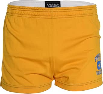 Amazon.com: Andrew Christian Phys. Ed. Varsity Shorts, Gold, Large ...