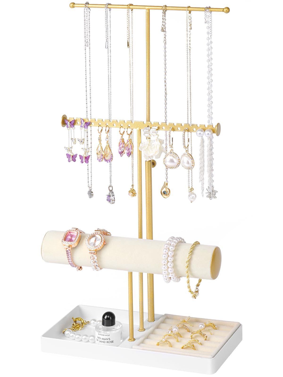 Amazon.com: Cirhy Gold Jewelry Stand, Jewelry Organizers and Storage ...