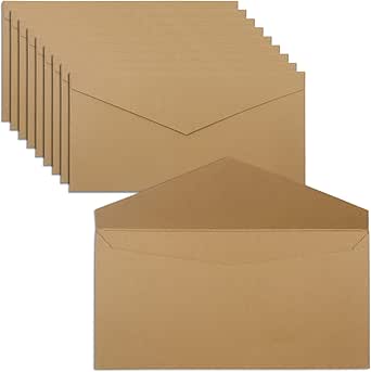 Amazon.com: 10 Pack Vintage Business Envelopes, Letter Size Security ...