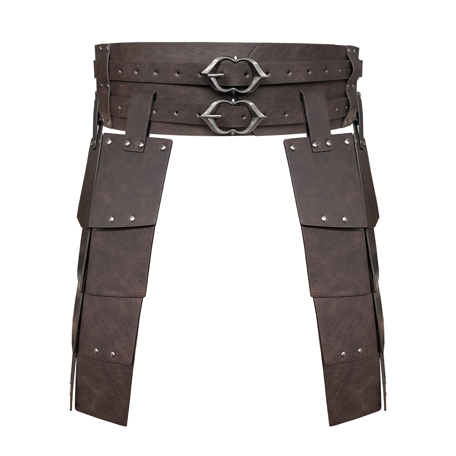 HiiFeuer Medieval Faux Leather Wide Belt Thigh Armor, Retro Double ...