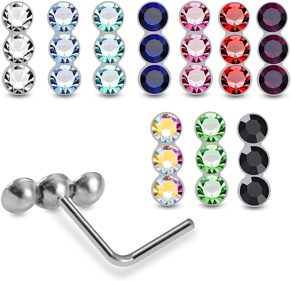 Amazon.com: 20 Pieces Box Set of Mix Colored Triple Round Crystal Stone ...